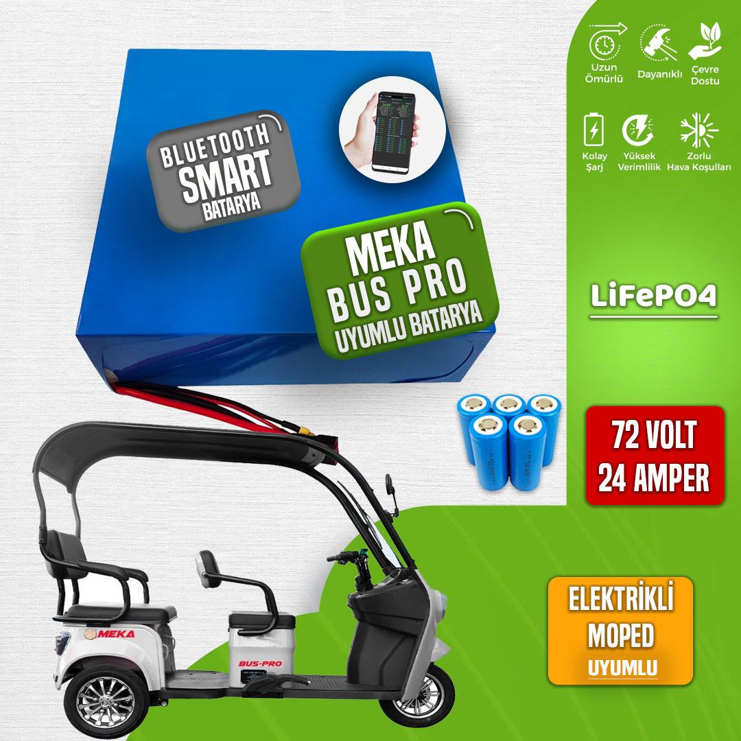 Meka Bus Pro Moped 72 Volt 24 Amper LiFePO4 Smart Batarya - 18,383.16 TL