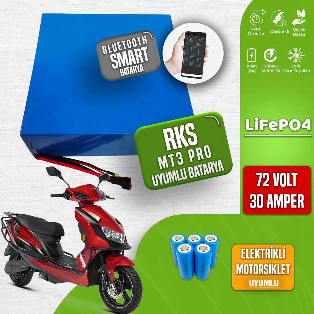 RKS MT3 PRO 72 Volt 30 Amper Smart Bluetooth Özellikli LiFePO4 Batarya ...