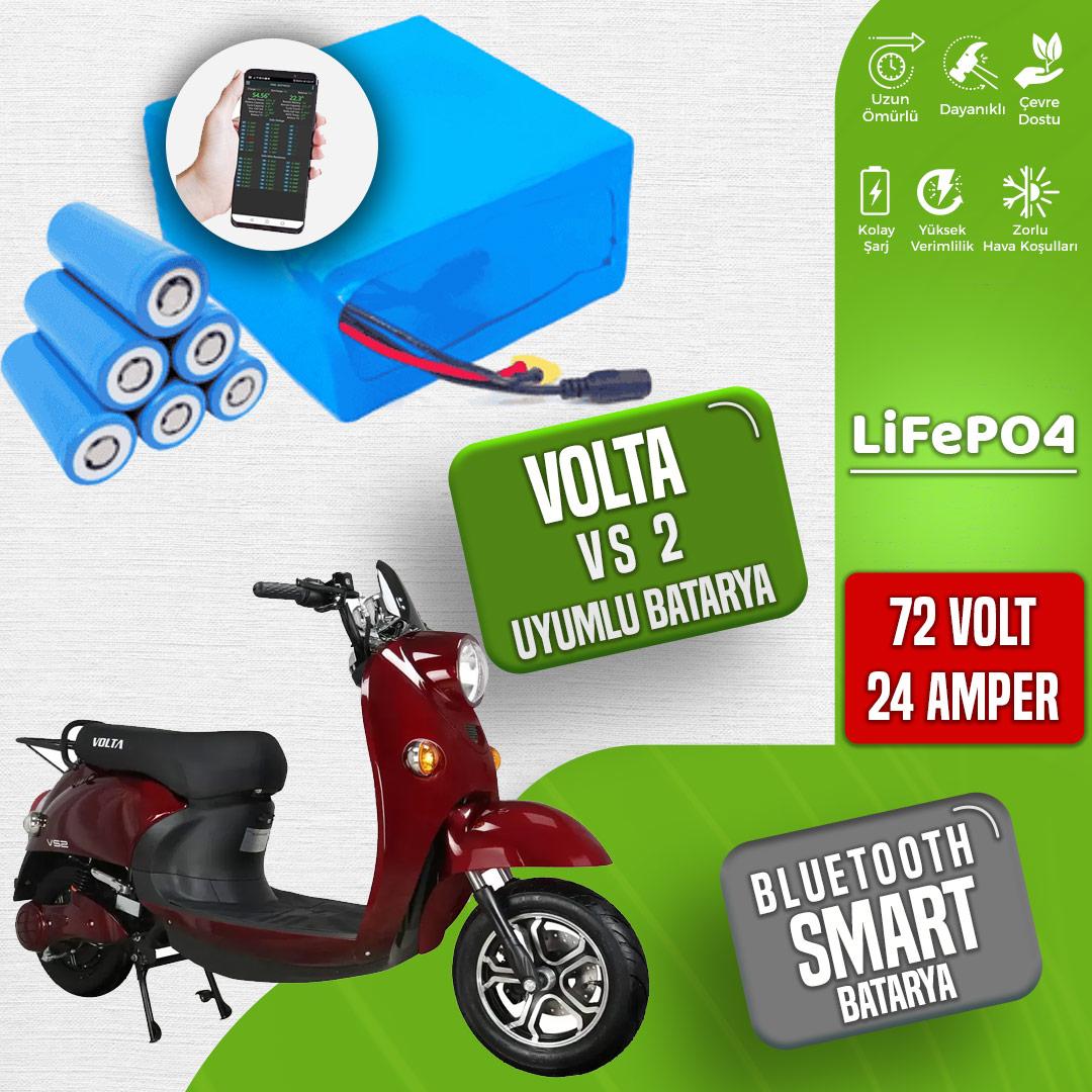 Volta VS2 LiFePO4 Batarya 72 Volt 24 Ah Bluetooth Özellikli - 19,186.88 TL