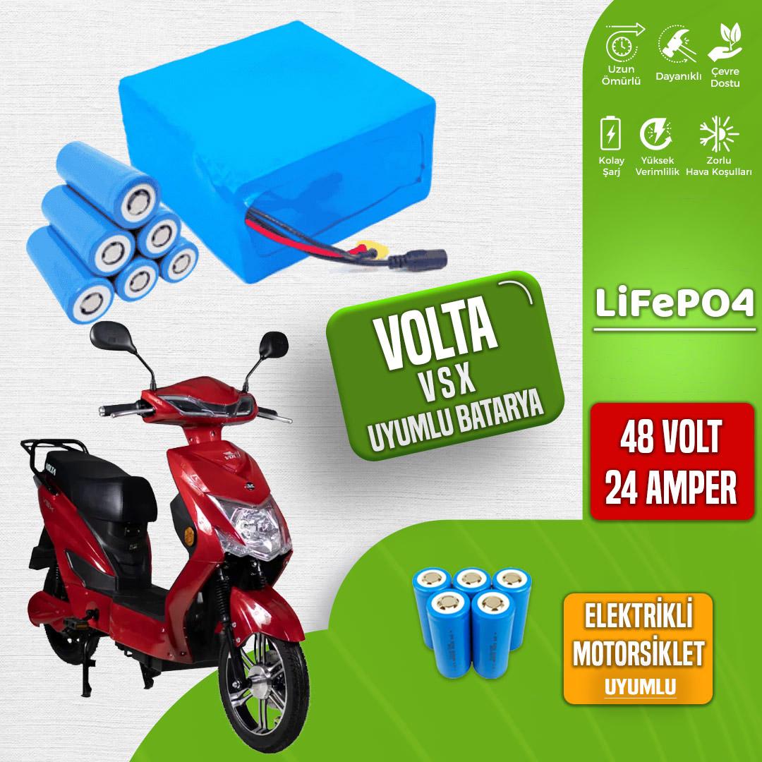 Volta VSX 48V 24 Ah LiFePO4 Batarya | Pilli Batarya