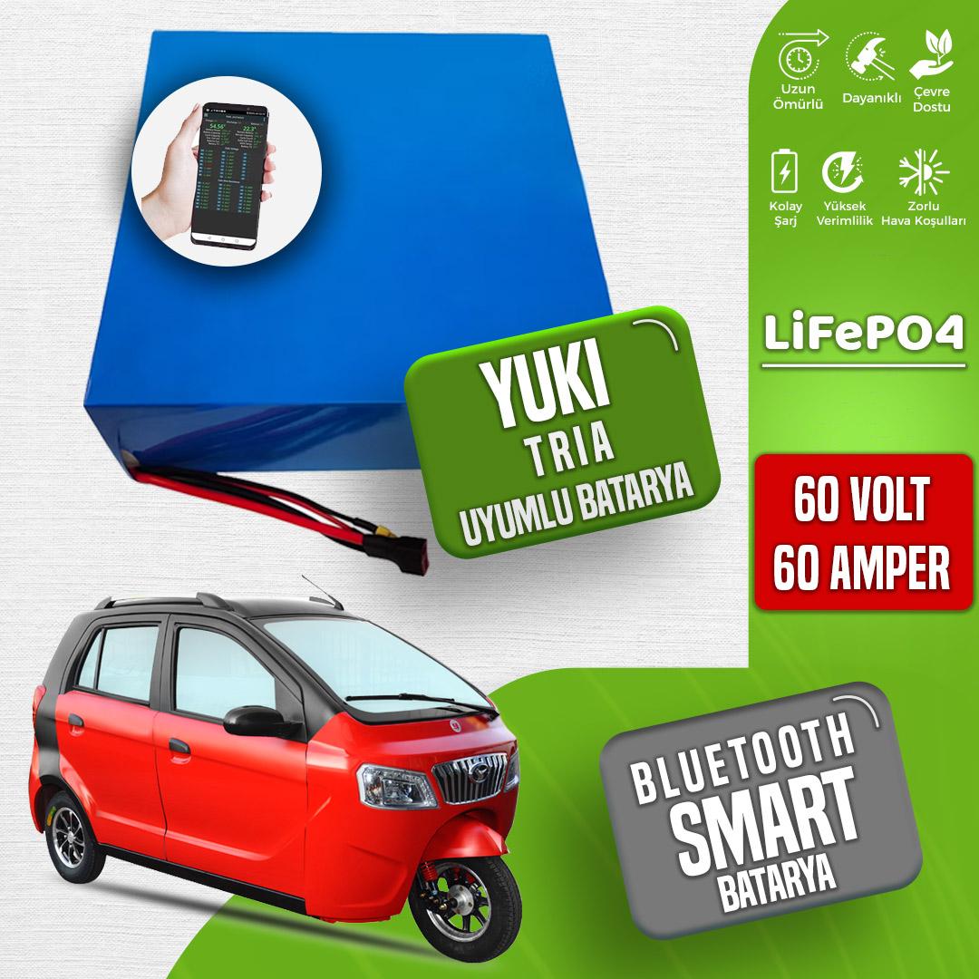 Yuki Tria LiFePO4 Batarya 60V 60 Ah Smart Bluetooth Özellikli | Pilli ...